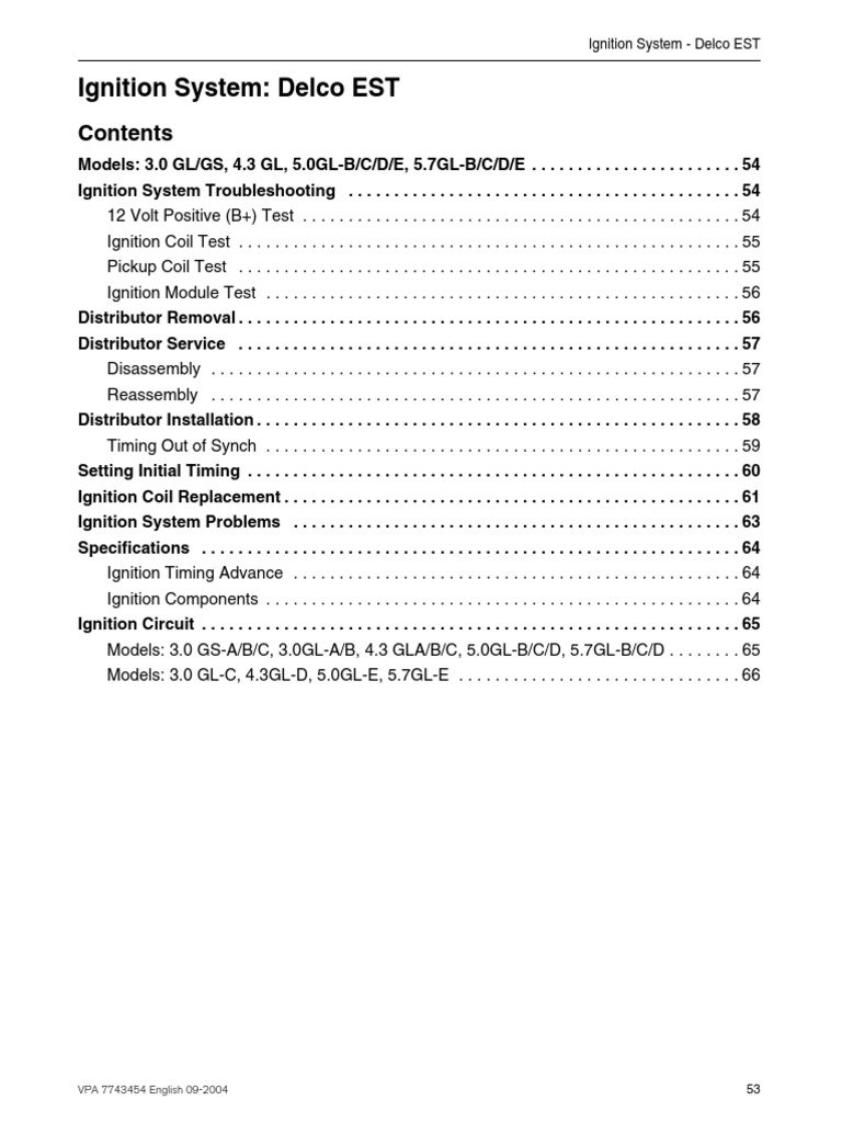 Ignition System Delco EST | PDF | Distributor | Ignition System