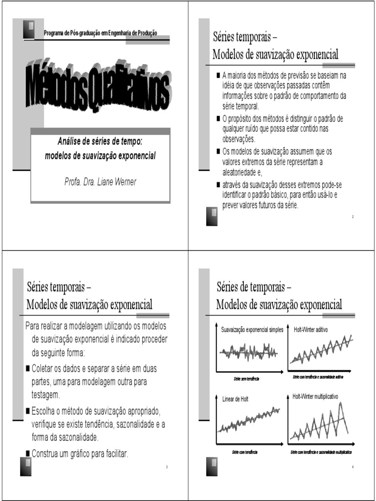 AULA_Séries Temporais Modelos de Suavização Exponencial | PDF | Séries ...