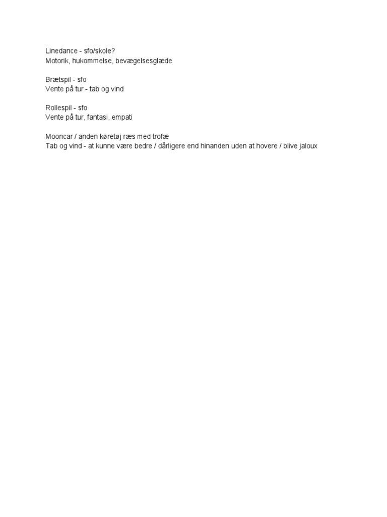 Ideer Til Aktiviteter Tune Skole Sfo Pdf