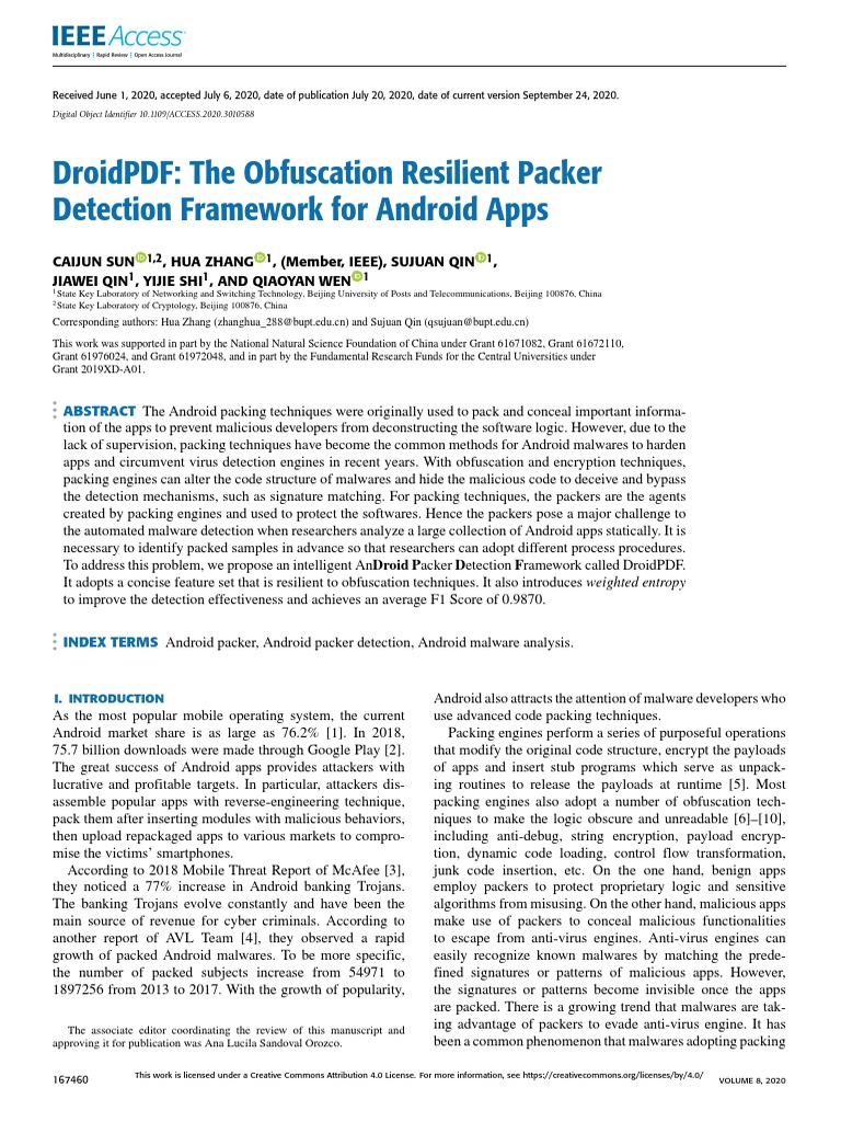 DroidPDF The Obfuscation Resilient Packer Detection Framework For ... DroidPDF The Obfuscation Resilient Packer Detection Framework For ...