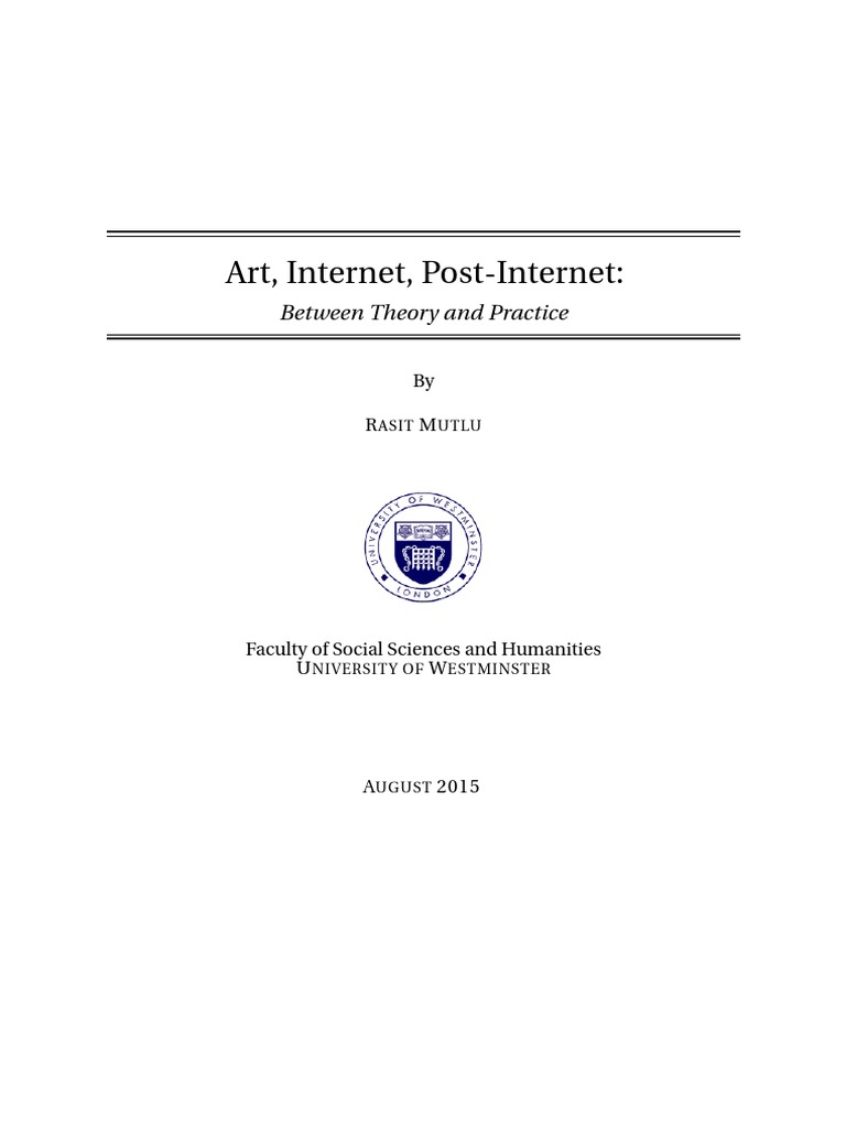 1 Art - Internet - Post-Internet - Between - Theor | PDF | Internet ...