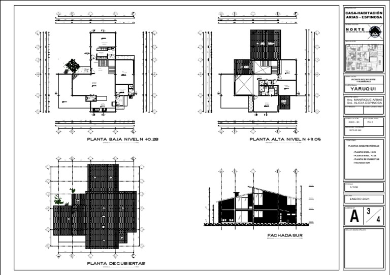 Planta Baja Nivel N +0.28 Planta Alta Nivel N +3.05: Yaruqui | PDF