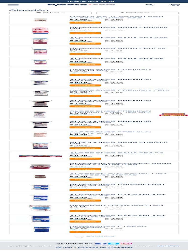 Catálogo de Algodones Fybeca en Línea | PDF | Salud y bienestar