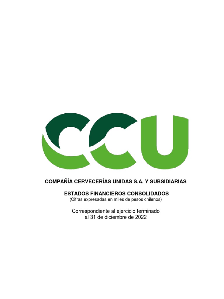 Estados Financieros CCU | PDF | Auditoría | Contabilidad
