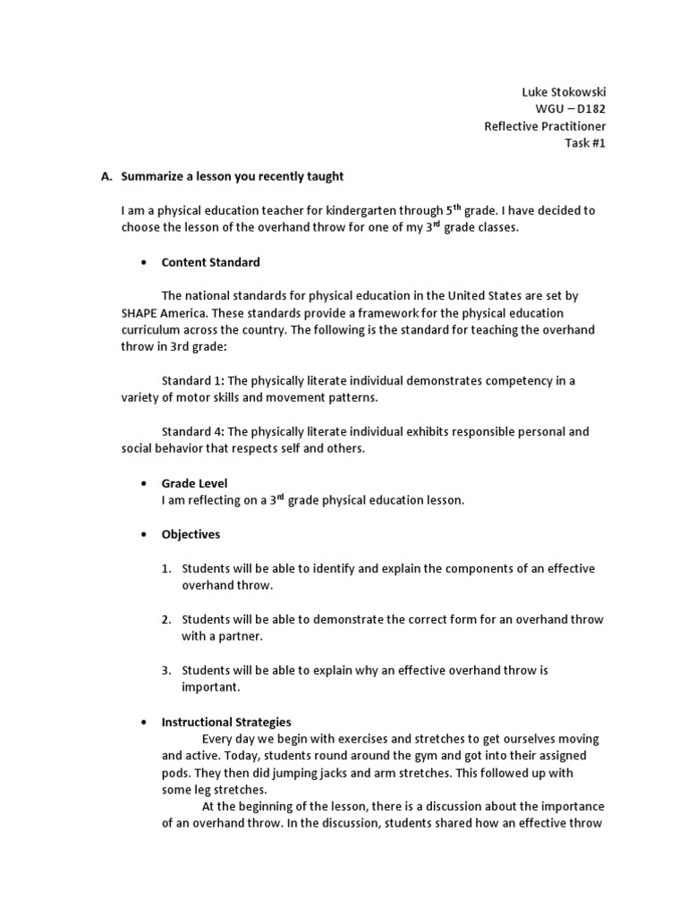 Reflective Teacher Task 1 | PDF | Learning | Educational Assessment