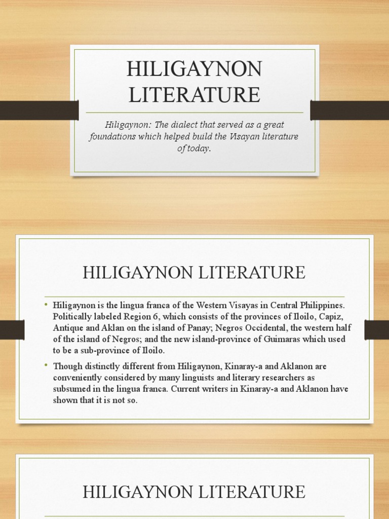 Hiligaynon Literature | PDF