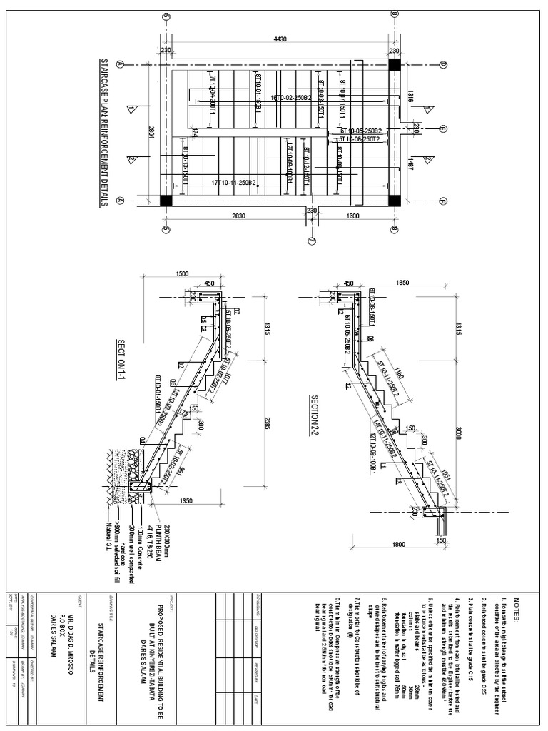 Staircase Reinforcement Details PDF | PDF | Foundation (Engineering ...