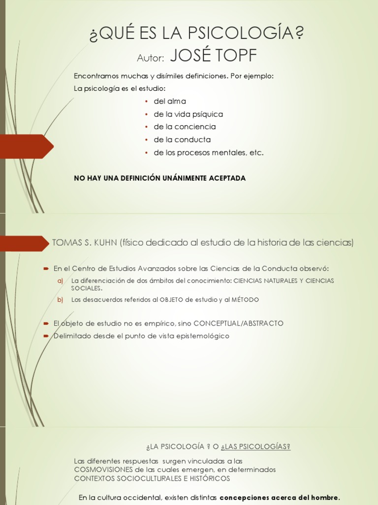 Que Es La Psicologia Presentacion 1 | PDF | Sicología | Conocimiento