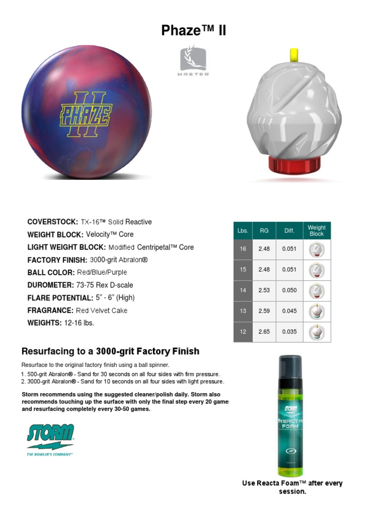 Storm - Phaze II - Tech Sheet | PDF