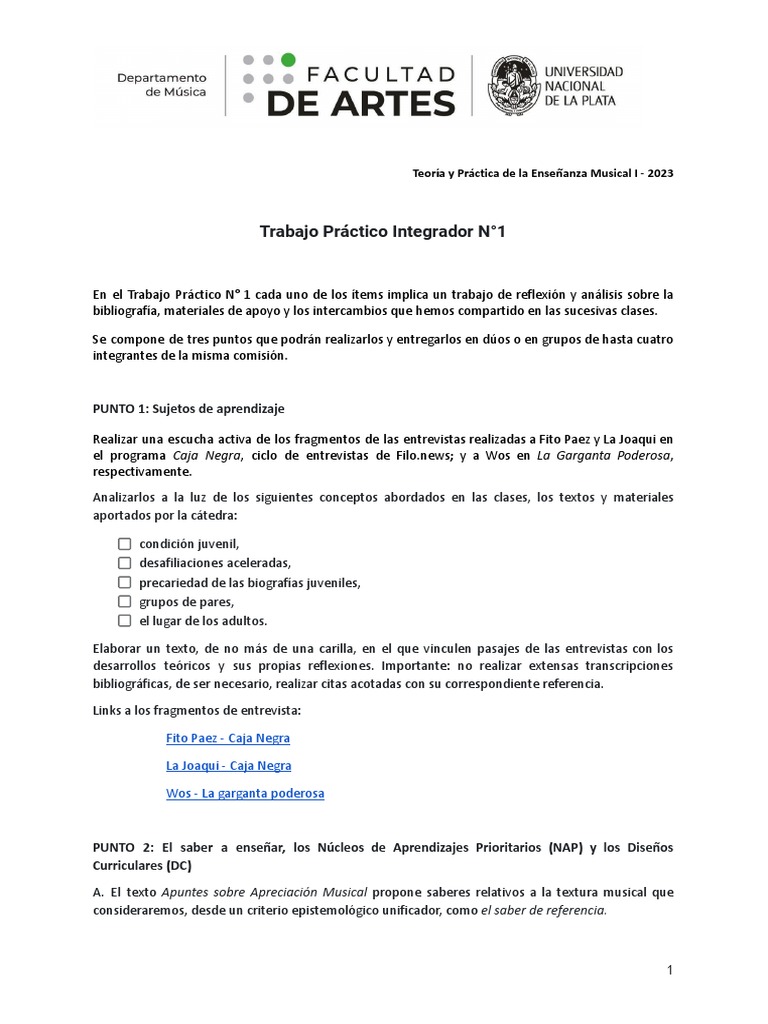 Trabajo Práctico Integrador N°1 | PDF