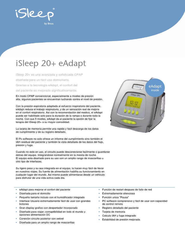 iSleep 20+: CPAP Avanzada y Adaptativa | PDF | Informática