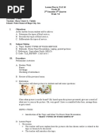 Detailed Lesson Plan in Tle 10-FBS: Objectives | PDF | Tableware | Buffet
