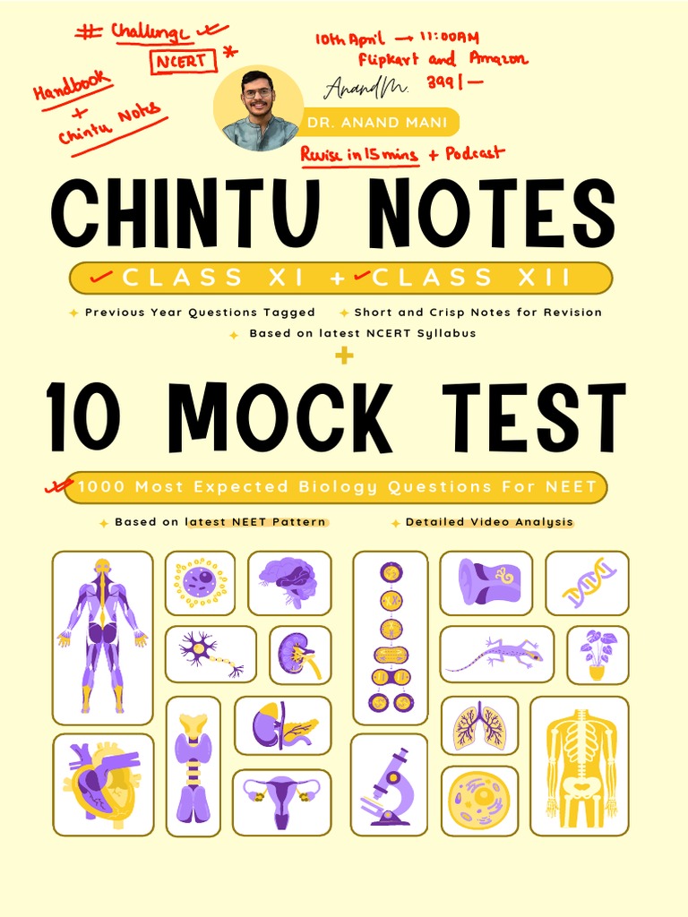 Chintu Notes: NEET Biology Mock Tests | PDF | Mitosis | Meiosis