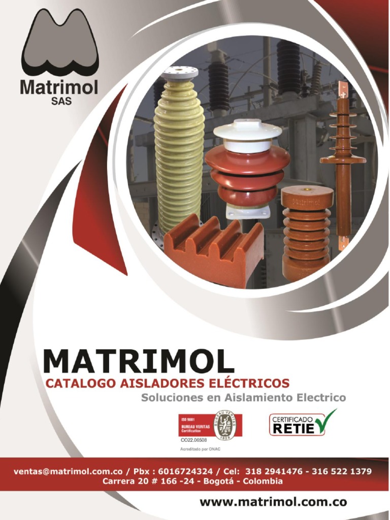 Catalogo Aisladores Matrimol | PDF | Aislador (Electricidad) | Epoxy