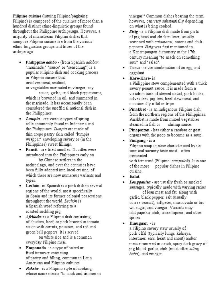 P PC Midterms | PDF | Home | Philippine Cuisine