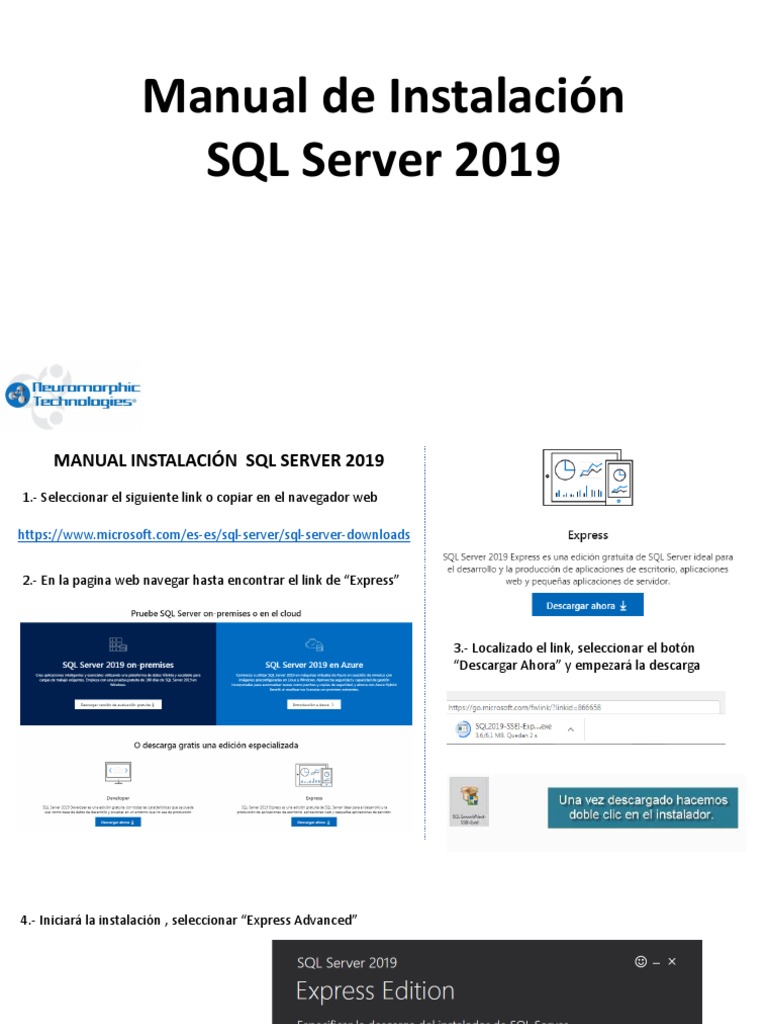 Manual Instalación SQL | PDF