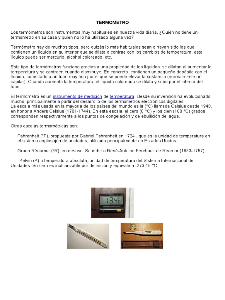 TERMOMETRO | PDF
