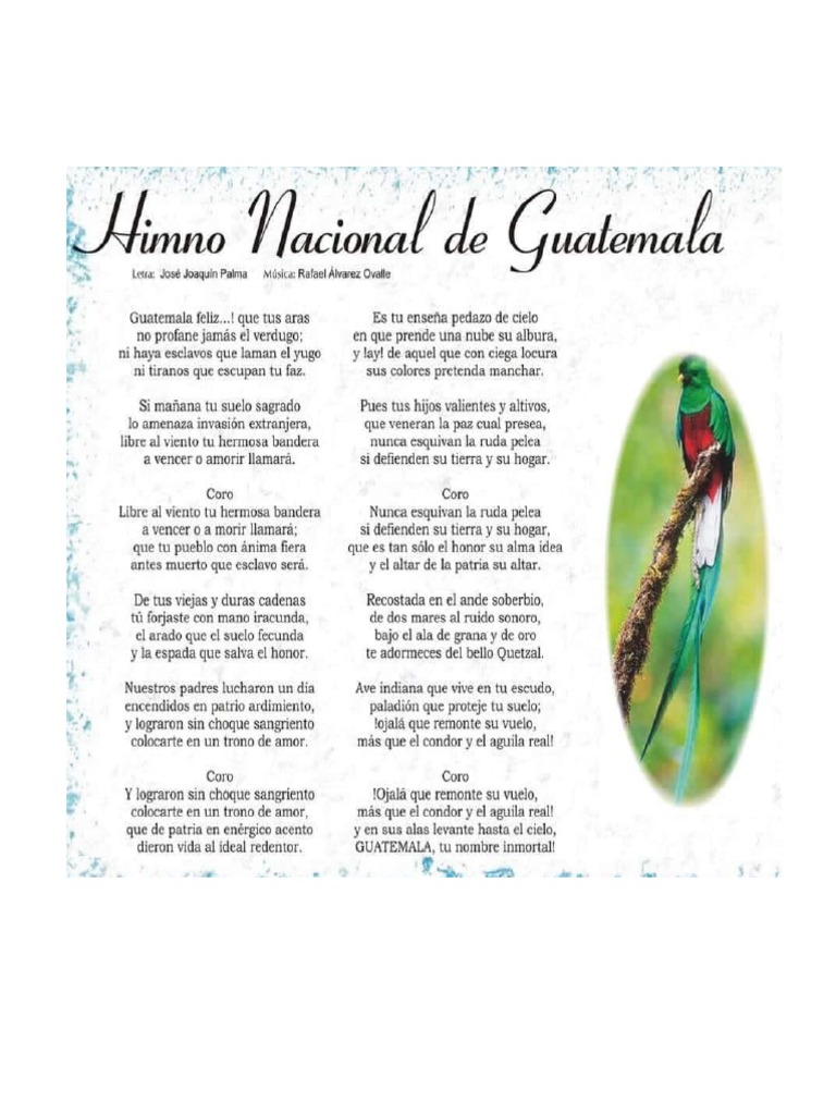 Himno Nacional de Guatemala | PDF