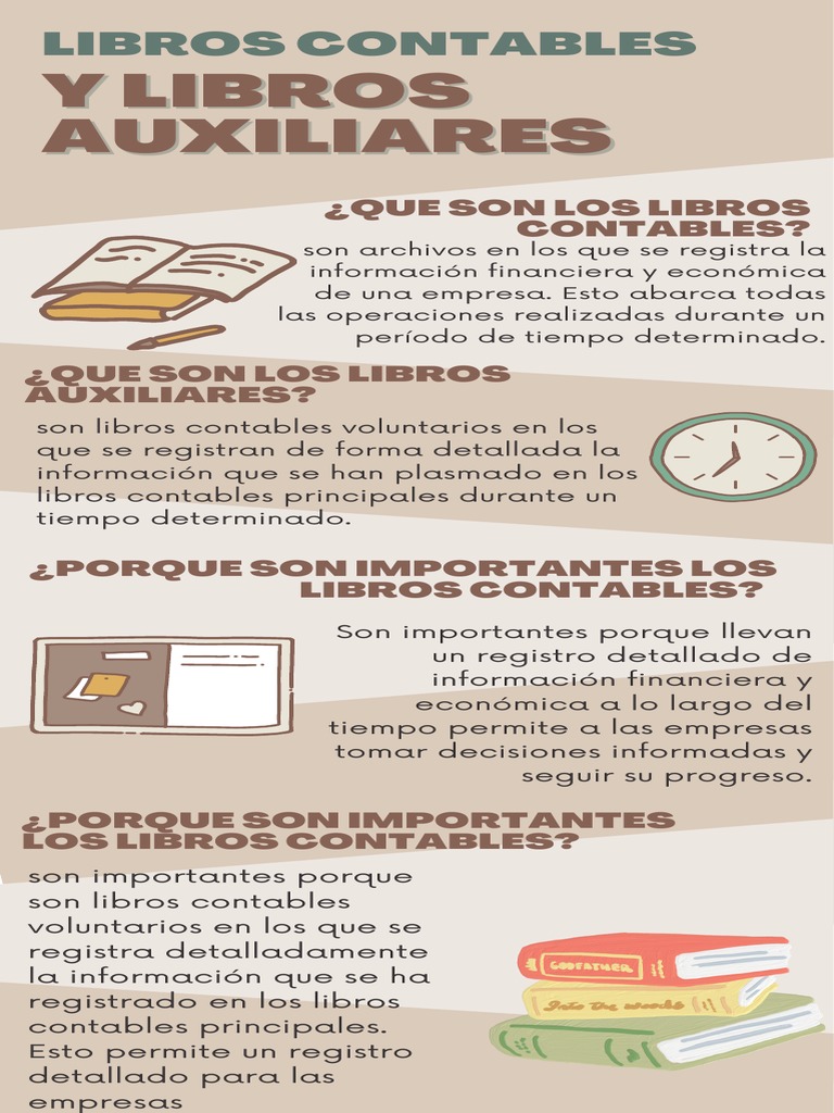 Libros Contables: Principales y Auxiliares | PDF