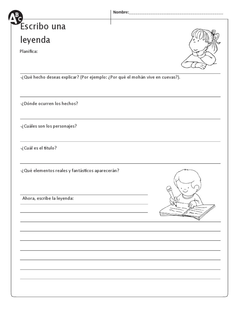 Actividad Escribir Leyenda | PDF