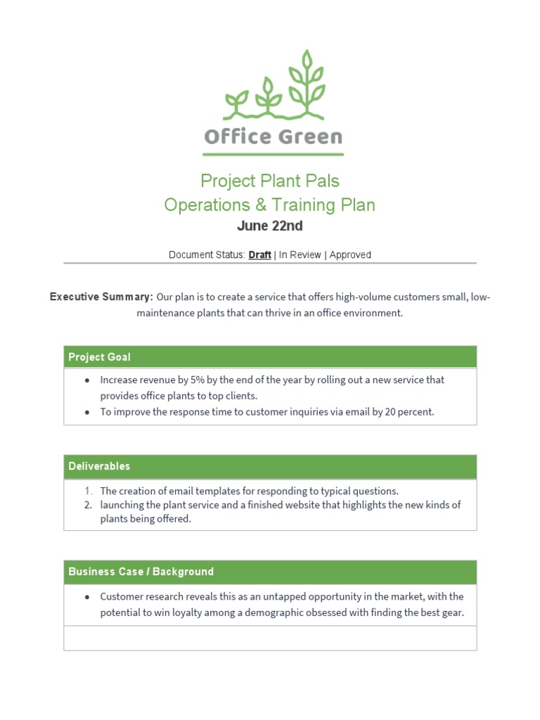 Activity Template - Project Charter | PDF