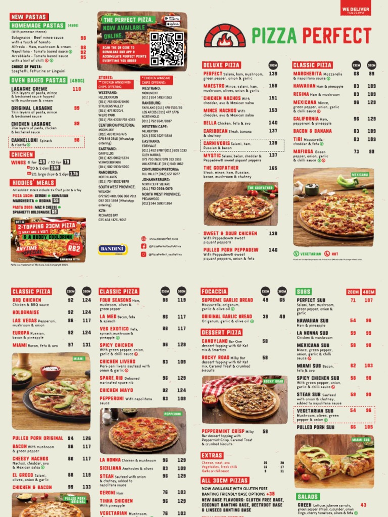 Pizza Perfect With Chicken Wings Web Menu Apr2023 | PDF