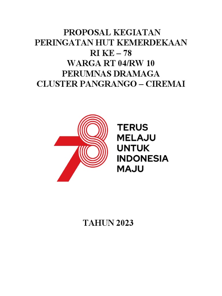 Proposal Kegiatan Agustusan Tahun 2023 | PDF