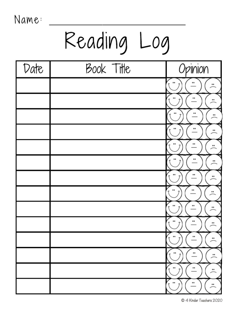 Summer Reading Log | PDF