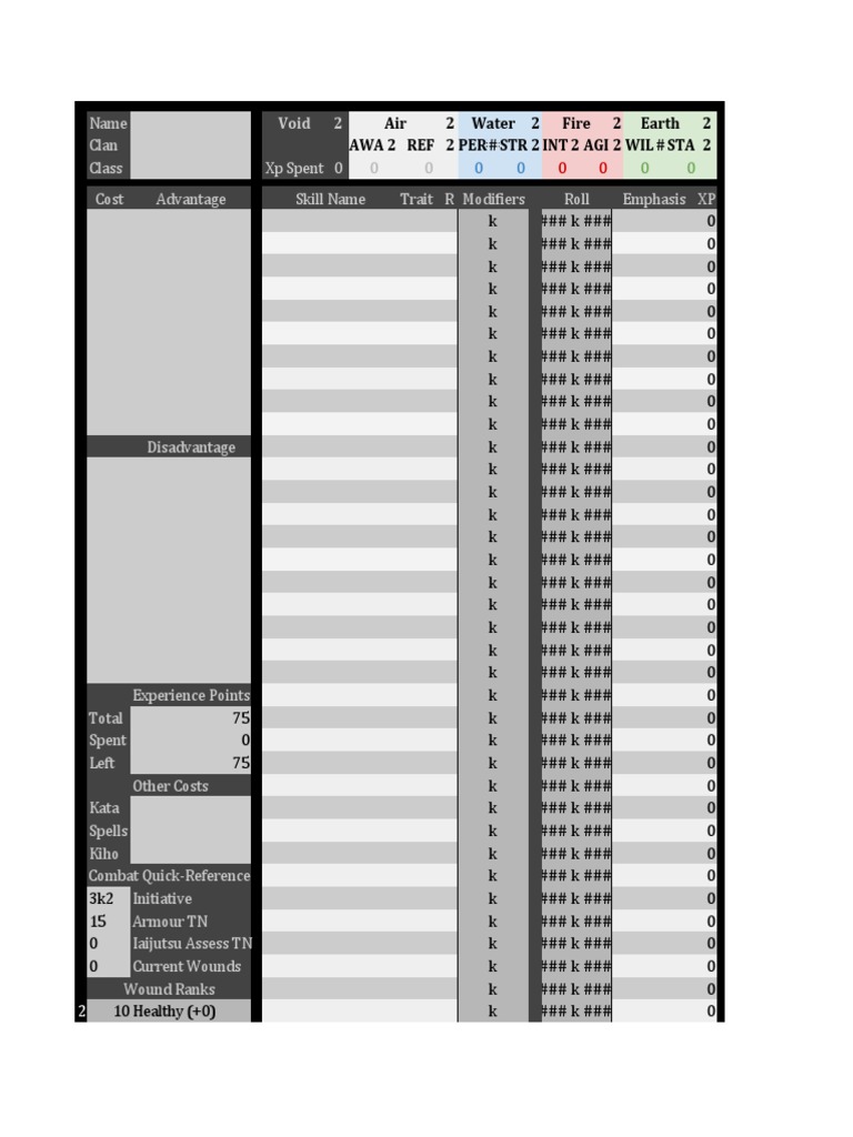 Character Sheet 3.1 | PDF | Leisure Activities | Storytelling