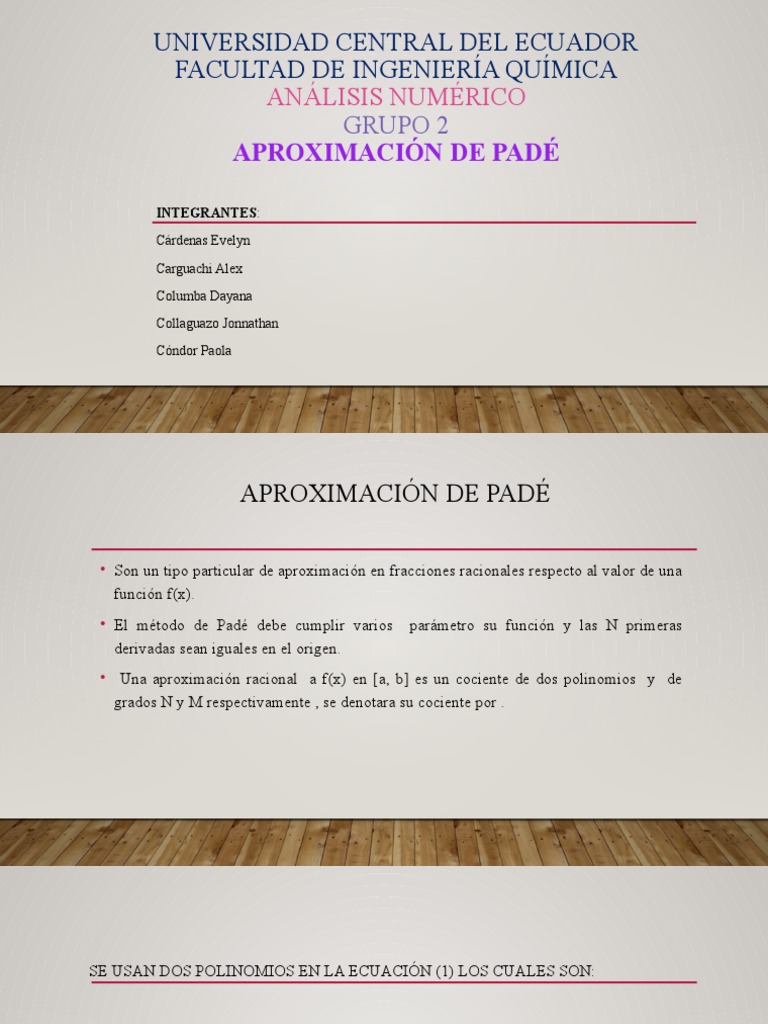 Aproximación de Padé | PDF | Ecuaciones | Análisis