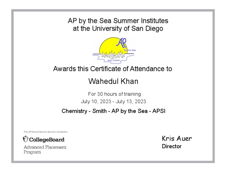 Ap Training Certificate | PDF