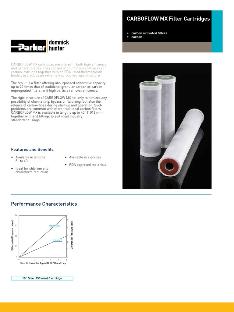 (DS - LF - 011 - 0111 Rev. 4A - 01-11) CARBOFLOW MX Filter Cartridges ...
