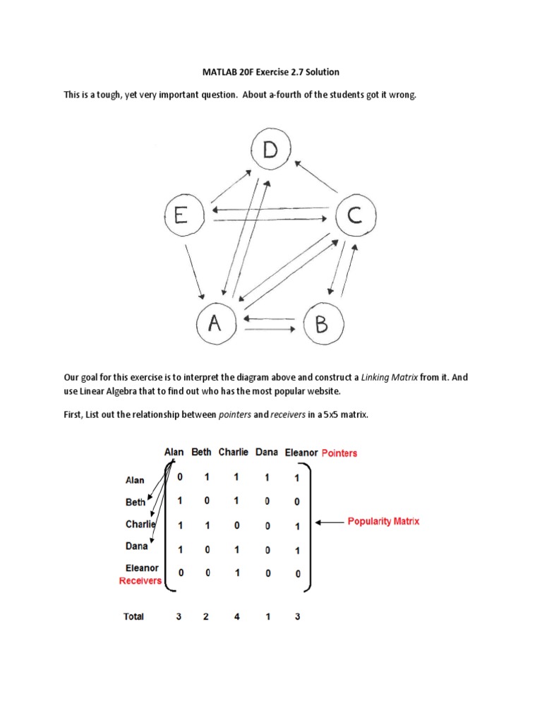 Solution To MATLAB 20F Exercise 2-7 | PDF