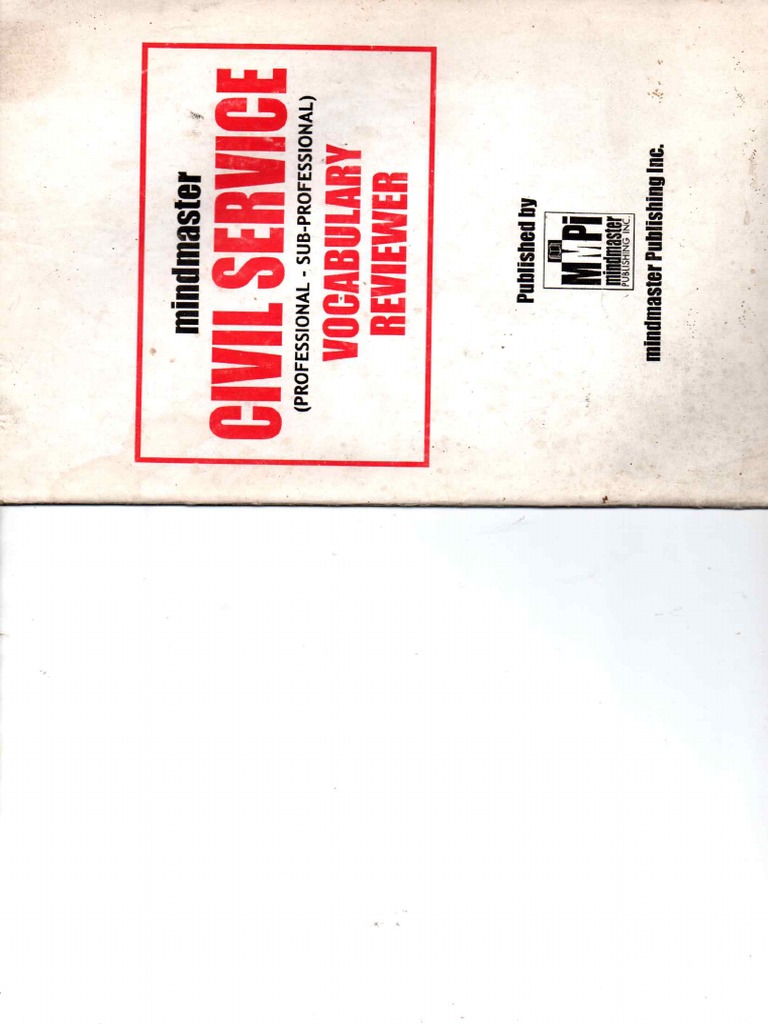 Vocabulary - Civil Service Exam | PDF