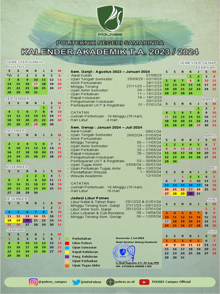 Kalender Akademik 2023 - 2024 Polnes | PDF