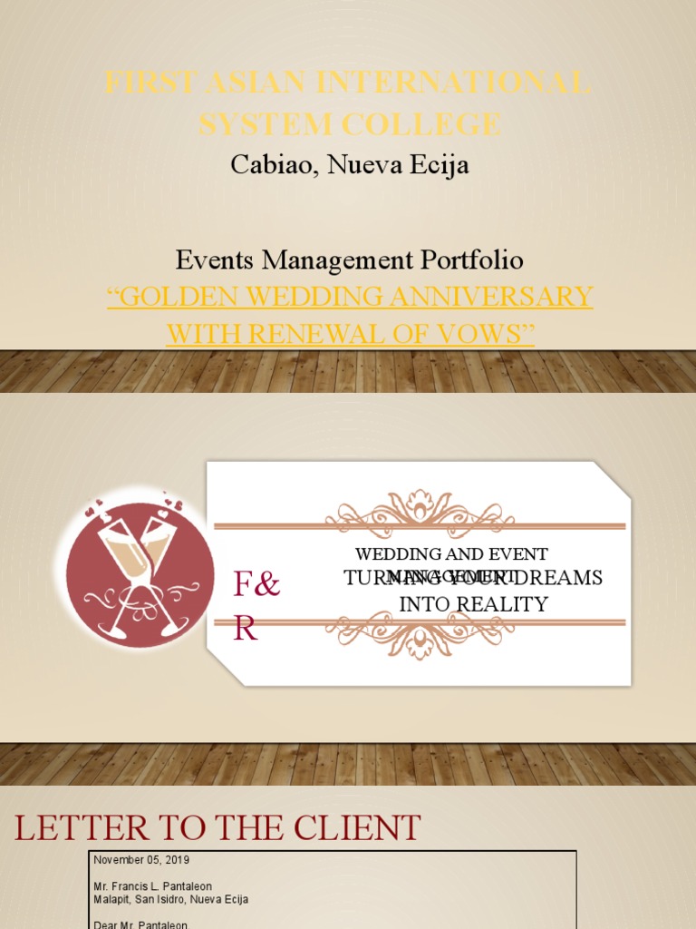 Golden Wedding Event Management | PDF | Desserts | Cuisine