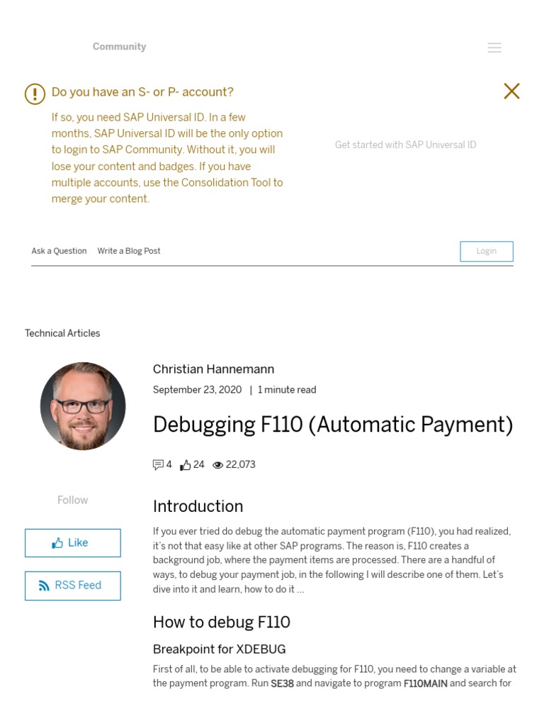 Debugging F110 (Automatic Payment) | Download Free PDF | Debugging | Computer Programming
