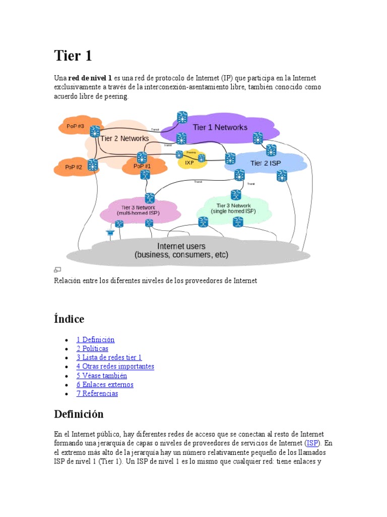 Tier 1 | PDF | Telecomunicaciones | Ciencias de la Computación