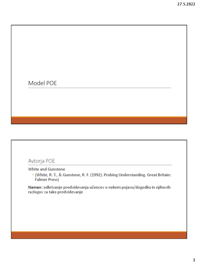 Model POE | PDF