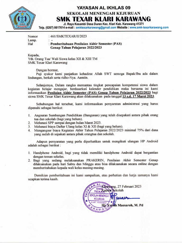 PAS Genap 22-23 XII, XIII TM | PDF