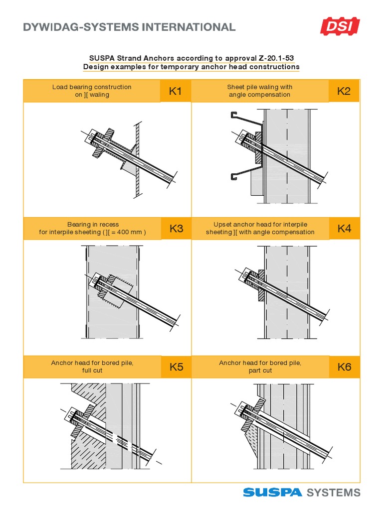 Dsi Suspa Systems Strand Anchors Design Examples For Temporary Anchor Head Constructions en ...