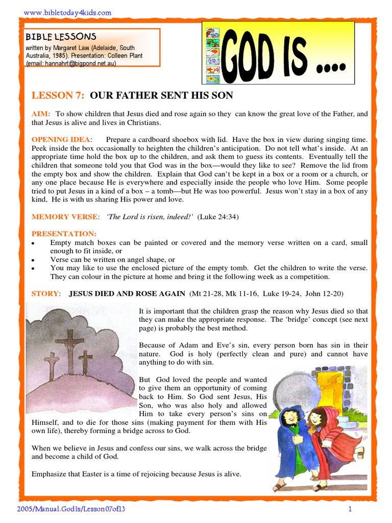 God Is 07 Our Father Sent Son | PDF