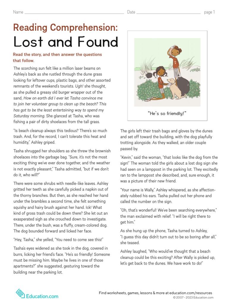 Reading Comprehension Lost and Found | PDF