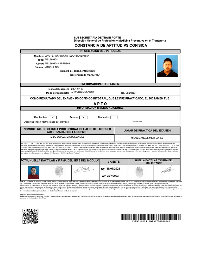 Apto Medico STC | PDF