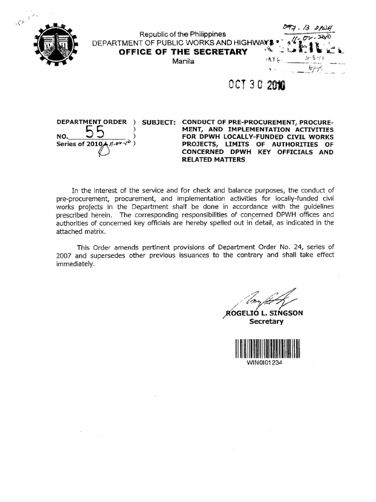DPWH Do55 | PDF