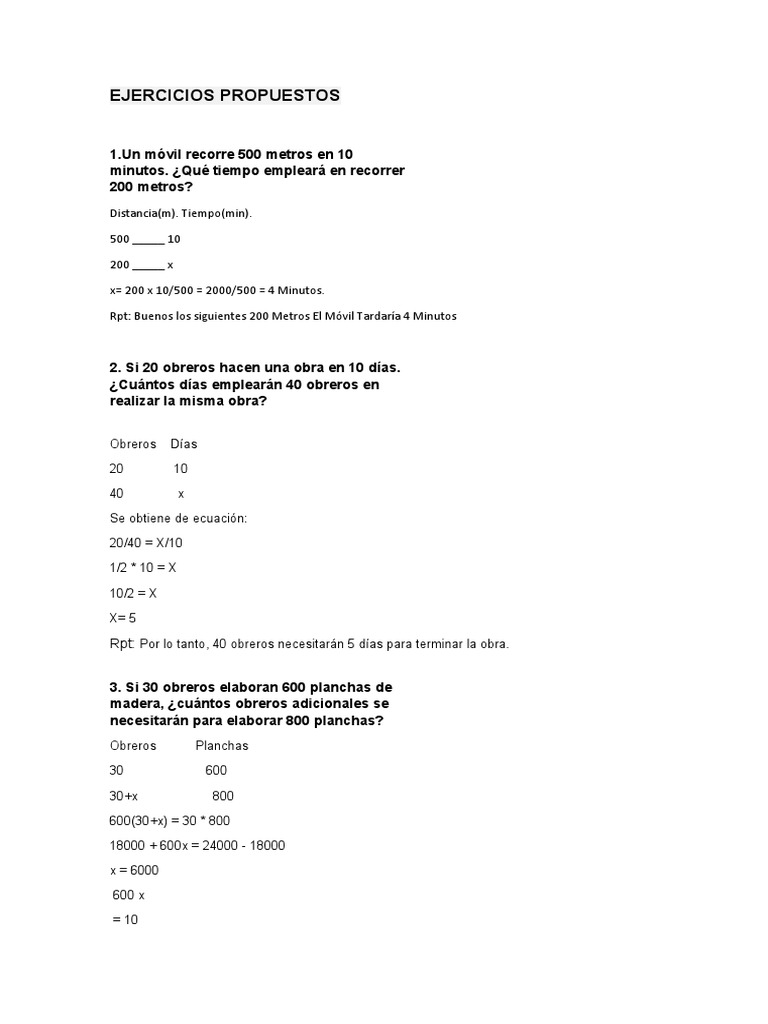 Ejercicios Propuestos | PDF