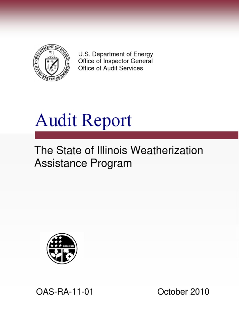 Illinois Weatherization Program Audit Report | PDF | Internal Control ...