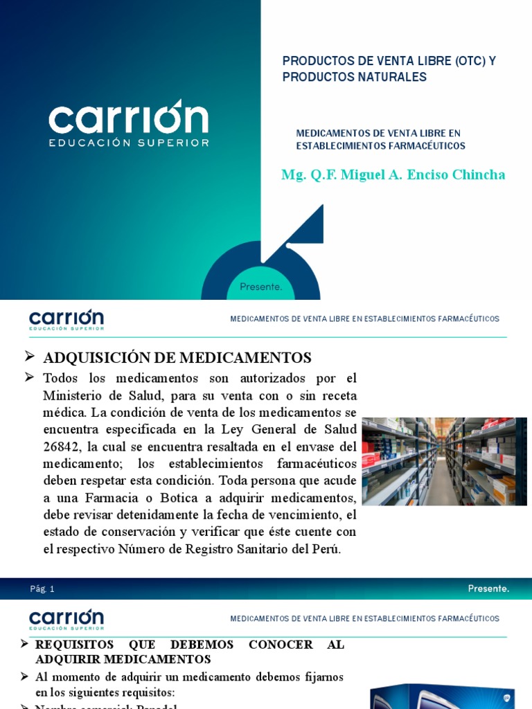 3 Productos de Venta Libre Otc y Productos Naturales | PDF | Farmacia ...