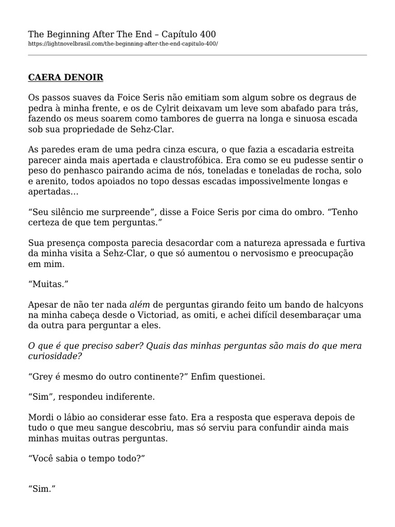 Mistérios e Traições em Sehz-Clar | PDF | Pensamento | Tempo