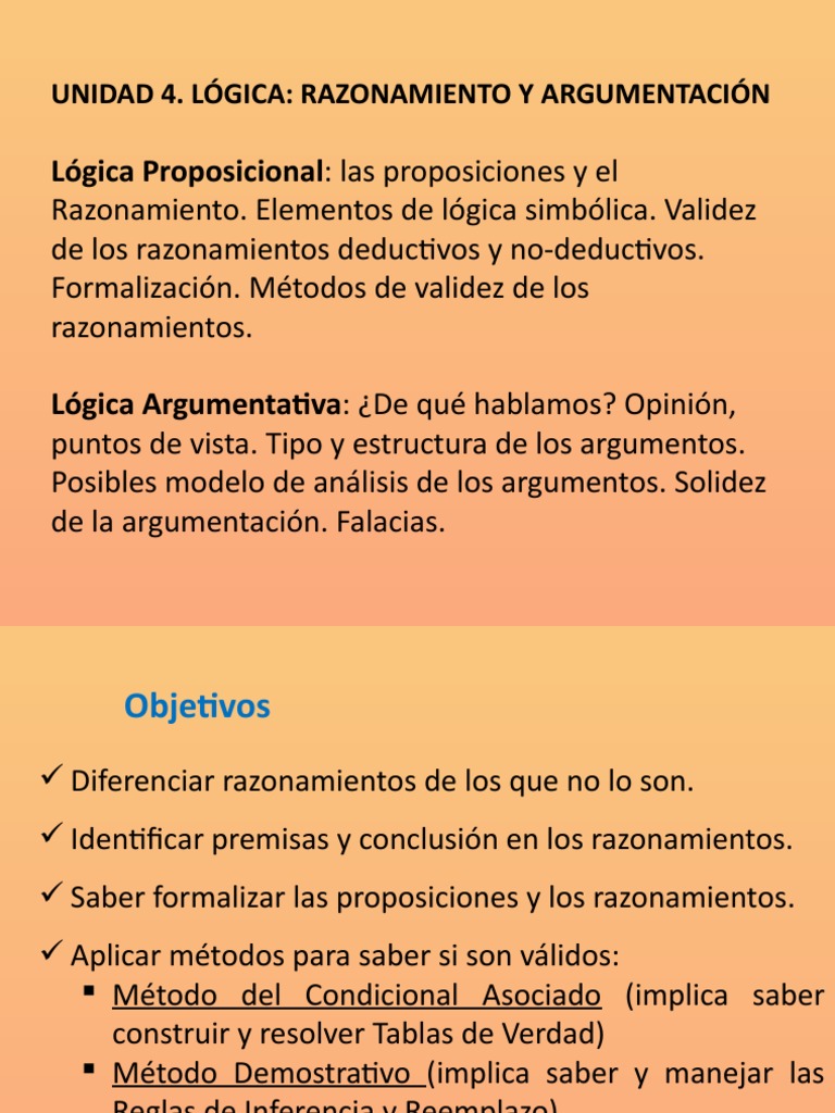 Unidad 4 Logica Formal 128998250563 | PDF | Proposición | Lógica